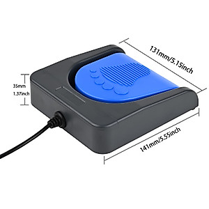 iKKEGOL Upgraded USB Single Foot Pedal Switch Control One Key Footswitch Program Customized Computer Keyboard Mouse Game Action HID (Blue Pedal)