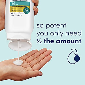 Dove Ultra Daily Moisture Concentrate Shampoo for Dry Hair Moisturizes and Smooths in 30 Seconds, Ultra-Lather Technology and 2X More Washes 20 oz