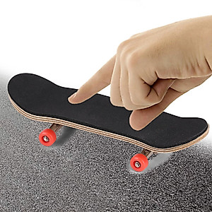 Yencoly Professional Mini Fingerboards,1Pc Maple Wooden+Alloy Fingerboard Finger Skateboards with Box Reduce Pressure Kids Gifts Finger Skateboard