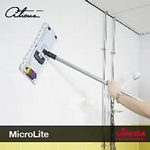 Vileda Professional - Microlite Mop, Microfiber for Smooth Floors, Polyamide Abrasive Strips for Hard to Get Dirt