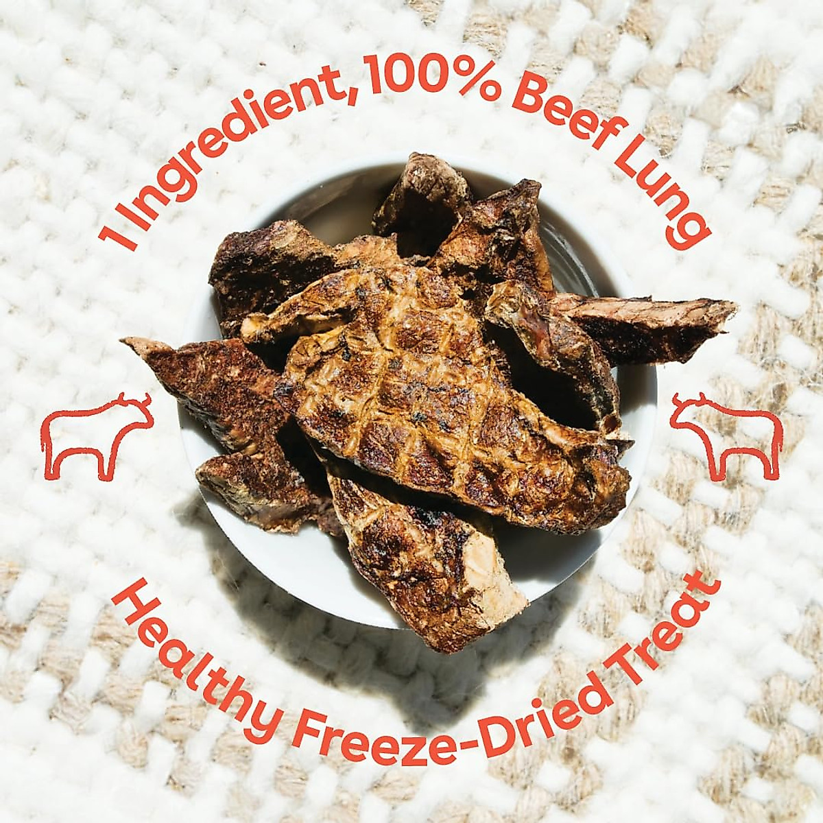 Pupford Steak Strips for Dogs & Puppies - Healthy, Natural, Single Ingredient Freeze Dried Beef Lung Dog Treats - Made in USA (10 oz)
