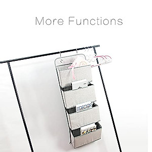 Bsxgse Storage The Shoe Shelf Door for Closet 4-Tier Over Shoe Rack Organizer Hanging Rack Under Sink Drip Tray (Grey, One Size)