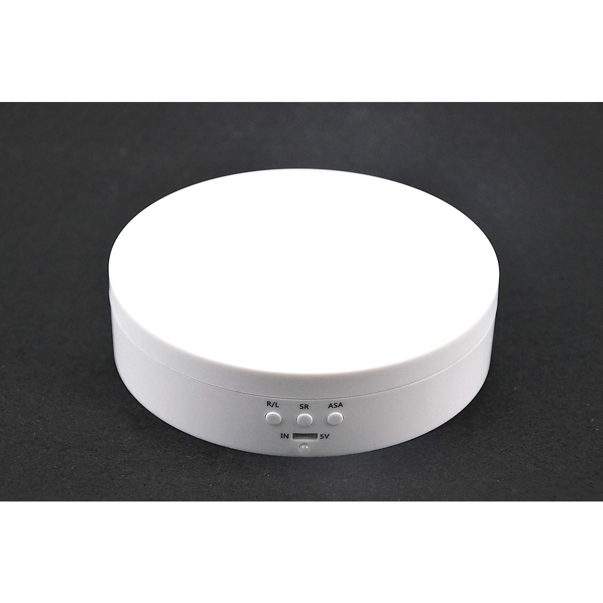 AIGICO Motorized Rotating Stand, 5.4Inch Max Loading 6.6Lb Battery USB Use Display Turntable for Jewelry Cake 3D Curing Resin Prints Spinner Shelf(White with Mirror Sticker)