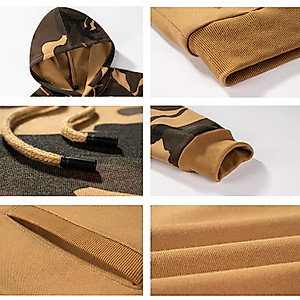 LBL Men's Camouflage Pullover Hoodies Camo Hooded Sweatshirts Army Green L 03