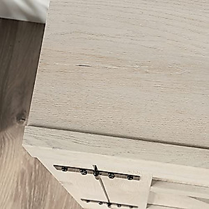 Sauder Misc Entertainment Farmhouse Credenza, for TVs up to 70", Chalked Chestnut Finish