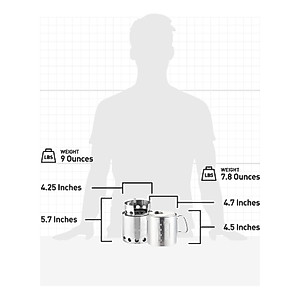 Solo Stove Lite & Pot 900 Set: Portable, Wood Burning Campstove + 900 ml Pot | Incl. Nylon Sack, For 1-2 People, 304 Stainless Steel, Compact (packed): 11,9 x 11,5 cm