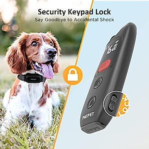 PATPET Dog Shock Collar with Remote - Waterproof Dog Training Collar for Small Medium Large Dogs with Beep, Vibration and 16 Static Levels Shock