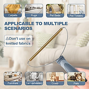 4 Pack Pet Hair Remover, Cat Dog Hair Remover for Couch, Lint Cleaner, Portable Carpet Scraper, Clothes Fuzz Rollers Brush for Carpets, Car Mat, Bedding, Pet Bed, Furniture & Rug-Upgraded