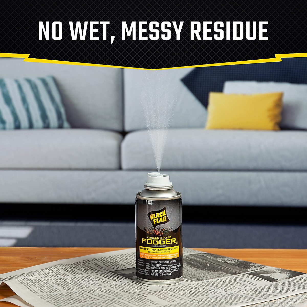 Black Flag 11079 HG-11079 6 Count Indoor Fogger, Pack of 4, Clear