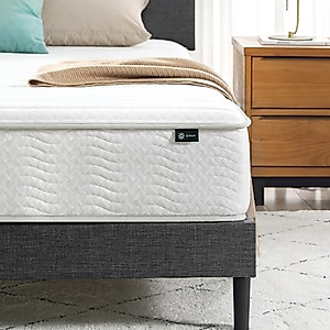 ZINUS 10 Inch Foam and Spring Hybrid Mattress [New Version], Twin, Fiberglass Free, Medium Firmness, Durable Support, Certified Safe Foams & Fabric, Mattress in A Box