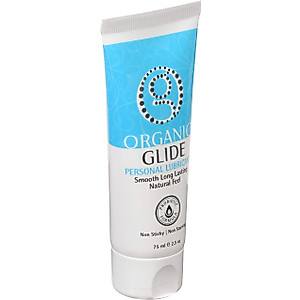 Organic Glide Natural Personal Lubricant, Probiotic Edible Lube. Parabens, Glycerin, Flavorings Free - for Men Women and Couples. Best for Menopause and Sensitive Skin