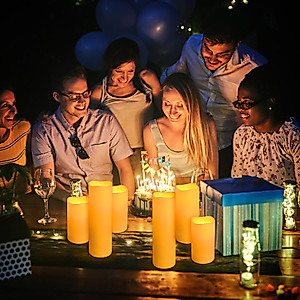 ECLHTLNY 48 Packs Flameless Led Candles, Battery Candles,Simulate Flame,Waterproof Outdoor Indoor Candles with10-Key Remotes and Cycling 24 Hours Timer for Wedding, Table, Festival,Home Decoration…