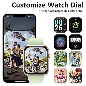 Pautios Smart Watch, Swimming Waterproof Fitness Tracker with Heart Rate, SpO2 and Sleep Monitor, 44mm Fitness Watch for Women Men, Step Counter, Smartwatch Compatible with iOS Android Phones