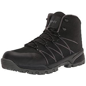 Propét Men's Traverse Hiking Boot, Black/Grey, 10 Wide