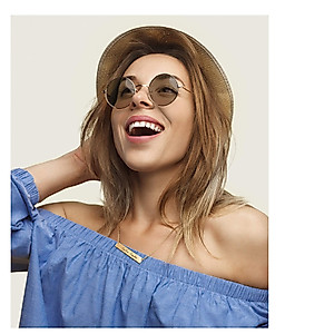 Caramel Sweet Life Personalized Stainless Steel Horizontal Bar Necklace Pendant 5 Colors with Chain (Golden)