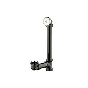 Everbilt Easy Touch 1-1/2 in. White Poly Pipe Bath Waste and Overflow Drain in Chrome