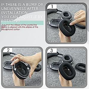 Seltureone Case Compatible for AirPods Max Earpads, Earcup Cover Protector, Silicone Earphone Protective Earpad Cover Accessories for AirPod Max Headphones Ear Pads, White