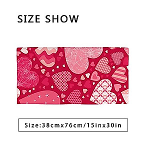 My Little Nest Hand Towels for Bathroom Valentine's Day Different Hearts Absorbent Small Bath Towel Soft Kitchen Towels Fingertip Towel for Guest and Bar 30 x 15 inch