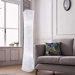 LEONC Design 65'' Creative LED Floor Lamp, Softlighting Minimalist Modern Contemporary with Fabric Shade & 2 Bulbs Floor Lamps for Living Room Bedroom Warm Atmosphere(Tyvek Dupont 10 x 10 x 65 inch)