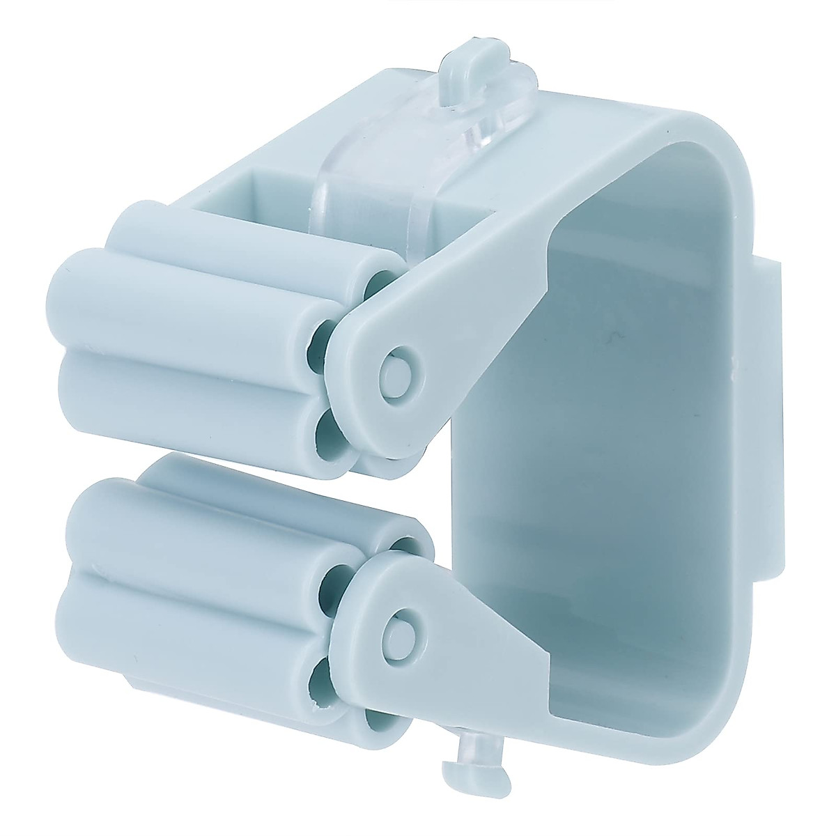 plplaaoo Broom Holder,Wall Mounted Mop Storage Rack Clamp, Broom Gripper Holds Self Adhesive for Smooth Wall and Ceilings, Glass, Metal, Wood, Ceramics, for Bathroom Kitchen Garden Light Green, b