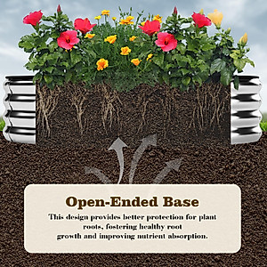 Galvanized Metal Planter Raised Garden Bed Kit for Gardening Outdoor，4x2x1ft Planter Grow Garden Box Raised Flower Bed