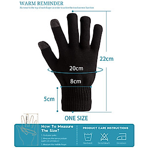 Winter Knit Glove for Women and Men,Touch Screen Magic Gloves Stretchy Warm (12 Pair)