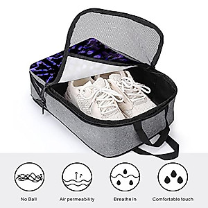 Frcavbin Geometric Watercolor Travel Shoe Bag Shoes Carrier with Handle and Zipper Foldable Shoe Puches Organizer for Home storage School starts