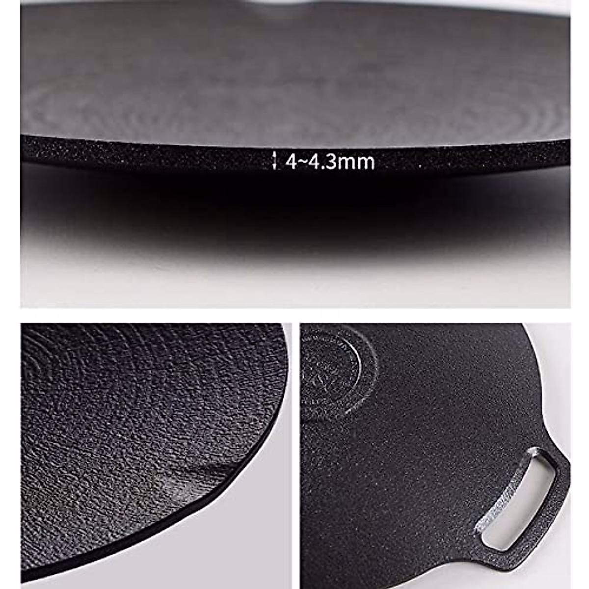 TULGIGS Aluminum Casting Camping Griddle Non-stick Coating Mini BBQ Plate (M)