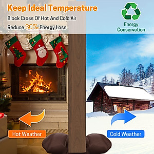 VISEMAN Under Door Stopper, Inflatable Door Blocker, Adjustable Door Sweeps for Bottom of Door and Window, 34"-36"