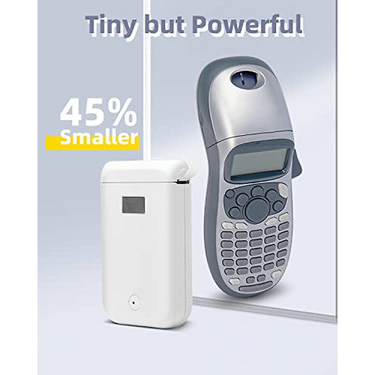 Mandizza Thermal Printer, Label Maker Machine Tape Included D10 Portable Bluetooth Connection Label Printer Multiple Templates Available for Phone Pad Easy to Use Office Home Organization