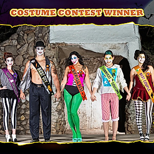 TaoBary 75 Pcs Halloween Costume Contest Ballot Kit Includes Halloween Contest Ballot Box and Voting Cards Halloween Award Ribbons Sashes Trophies and Stickers Set for Halloween Costume Contest Party