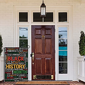 Black History Month Garden Flag Double Sided Black History Month Decoration African American Decoration and Supplies Outdoor Home Decorative Celebration Party Holiday Yard 12.5" X 18"