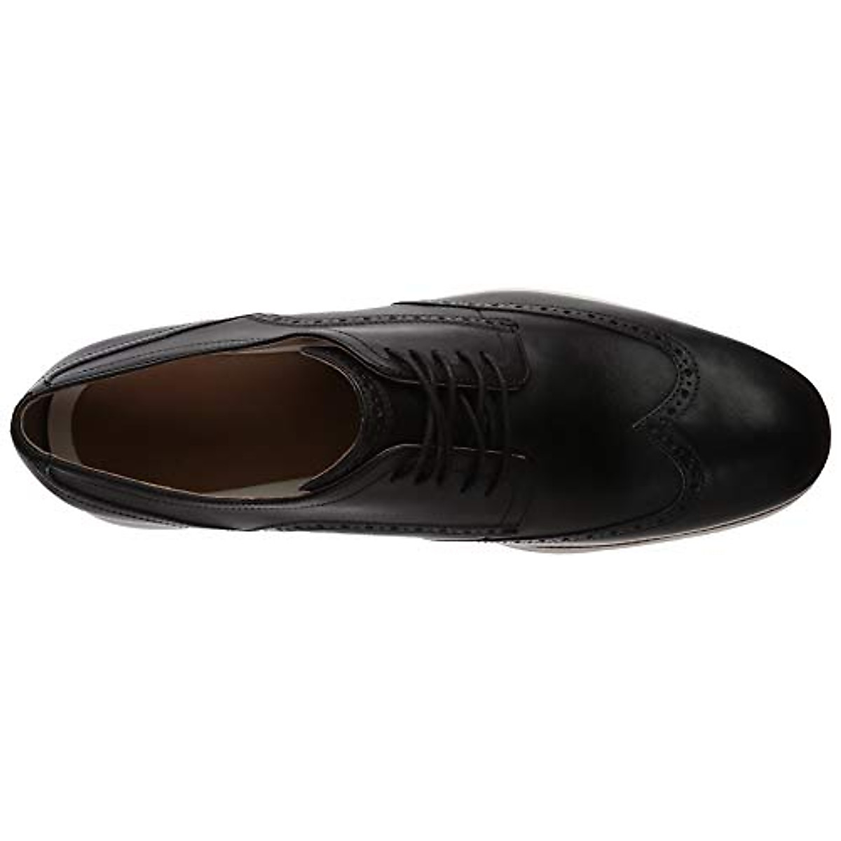 Cole Haan Men's Original Grand Shortwing Oxford Shoe, Black Leather/White, 12 Medium US
