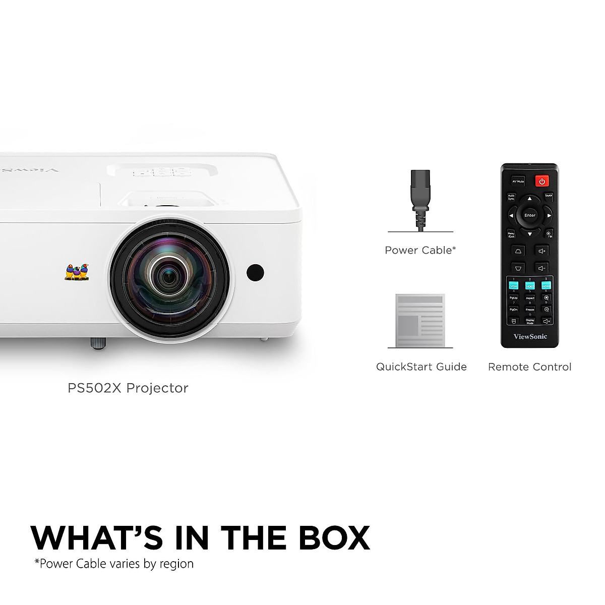 ViewSonic PS502X 4000 Lumens XGA HDMI Short Throw Projector for Education and Office(Renewed)