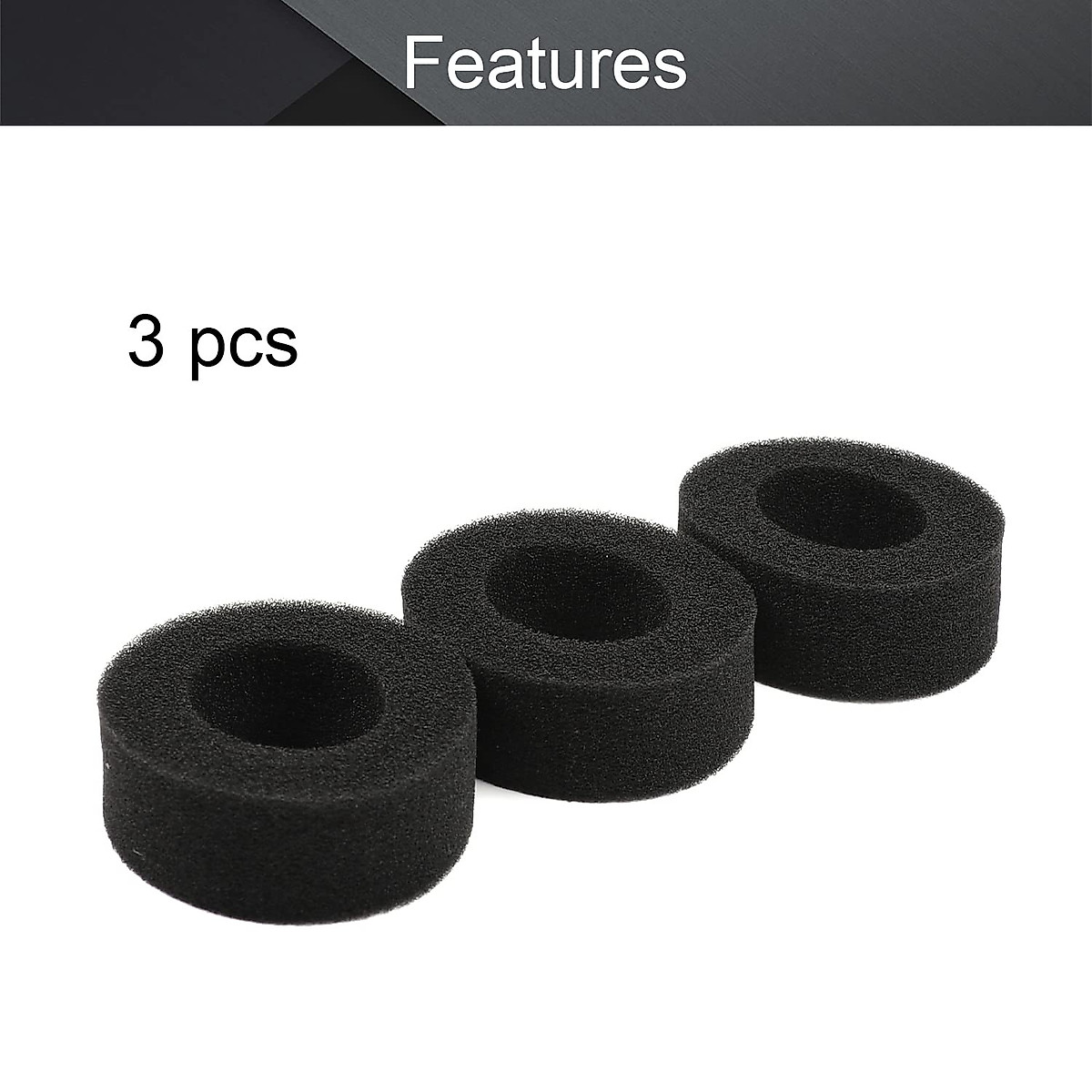 Othmro 3Pcs Absorbent Cotton Filters Replacement Parts Cotton Air Filter Cleaner Durable Cotton Air Purifiers Filter Polygon Replacement Filter for 791-180350 Black