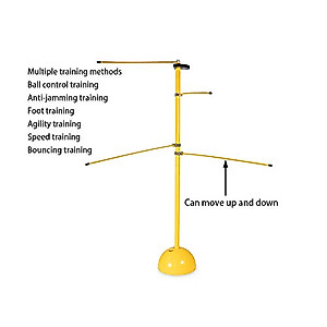 Retyion Kids Basketball Training Equipment Dribble Stick Adjustable Height Basketball Dribble Trainer for Indoor Outdoor