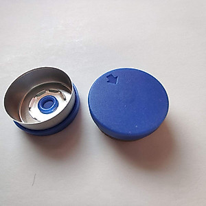 LabZhang 100pcs 10ml Vials-Glass Clear Bottom Headspace Vial with Plastic-Aluminum Flip Off Caps and Rubber Stoppers,Transparent Glass Headspace Vials,10ml Capacity（Transparent）