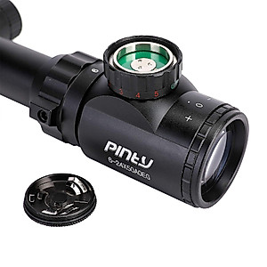 Pinty 6-24x50 AO Rifle Scope Rangefinder Illuminated Optics with Free Mount