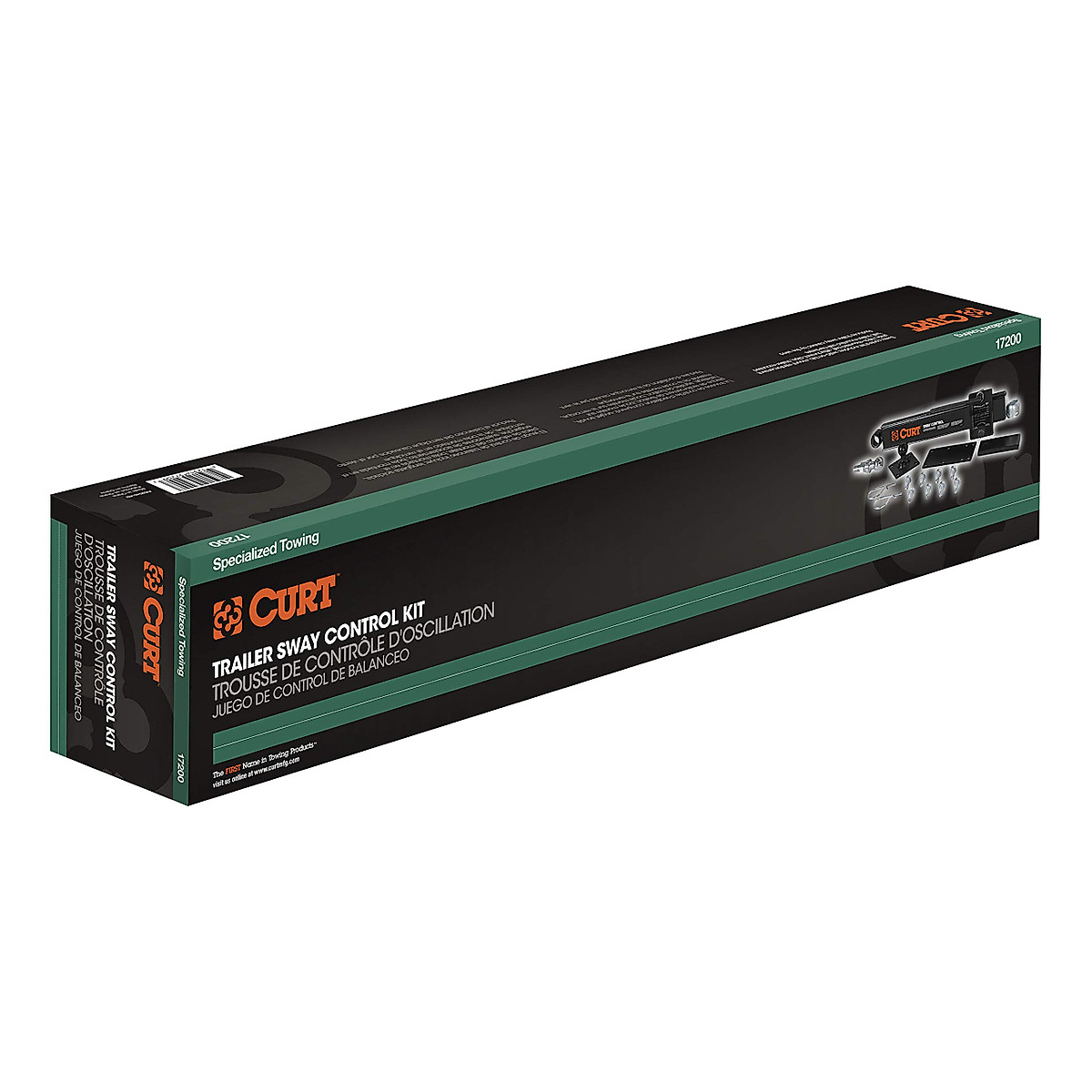 CURT 17200 Trailer Anti-Sway Bar Control Kit , Black