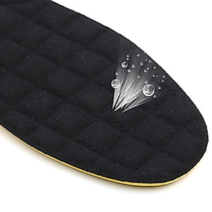 Wnnideo Thick Memory Foam Shoes Insert with Arch Support - Premium Cushioning Orthopedic Shoe Insoles for Heel Pain & Plantar Fasciitis, Running, Hiking, Working Men & Women (Black Size 9.5)