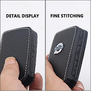 LoyalSoldier Genuine Leather Smart Key Fob Cover Case Compatible with Volvo XC40, XC60, XC90, S90, S60, V60, V90 2019-2023(B Model)