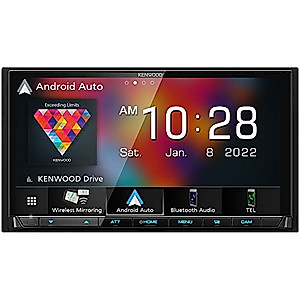 KENWOOD DMX9708S 6.95-Inch Capacitive Touch Screen, Car Stereo, Wired and Wireless CarPlay and Android Auto, Bluetooth, AM/FM Radio, MP3 Player, USB Port, Double DIN, 13-Band EQ, SiriusXM…