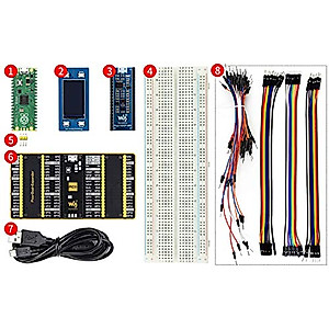 Raspberry Pi Pico Evaluation Kit Package B with The Pico + Color LCD + IMU Sensor + GPIO Expander and Cables