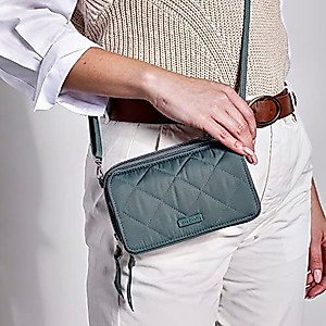 Vera Bradley Women's Performance Twill All in One Crossbody Purse With RFID Protection, Paris Plaid, One Size