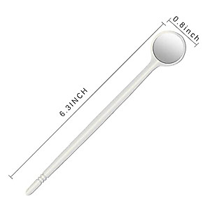 EZGO 100pcs Dental Mouth Oral Teeth Mirrors Shiny Handle with Free Protective Packing, Every Mirror Individually Packed (Pack of 100)