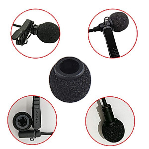 Canfon 2 Pack Mini Size Lapel Microphone Foam Cover, Lavalier Microphone Windscreen Replacement for Sony Microphone