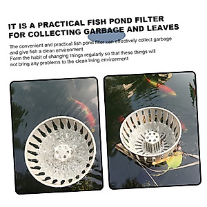 FONDOTIN 1 Pc Filter roof Drain Strainer Drain Pipe Fittings filtro para pecera Pool Sink Strainer Plastic Fish Bowl Pond Drain Cover Plastic Aquarium Skimmer abs Fish Tank Basket White