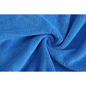 SWMSTUPF Boys Girls Bathrobe Soft Towel Hooded Robe 100% Turkish Cotton Bathrobe(Blue,9-10 Years)