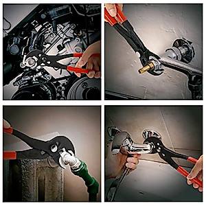 Kowsinde 3-Piece Groove Joint Pliers Set, Adjustable Water Pump Pliers, V-Jaw Tongue and Groove Pliers, 7-inch, 10-inch, 12-inch