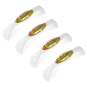 Pull Handle Fence Handle Long Cabinet Handles for Interior, Closet, Drawer, Outdoor, Garage, Birds and Leafs